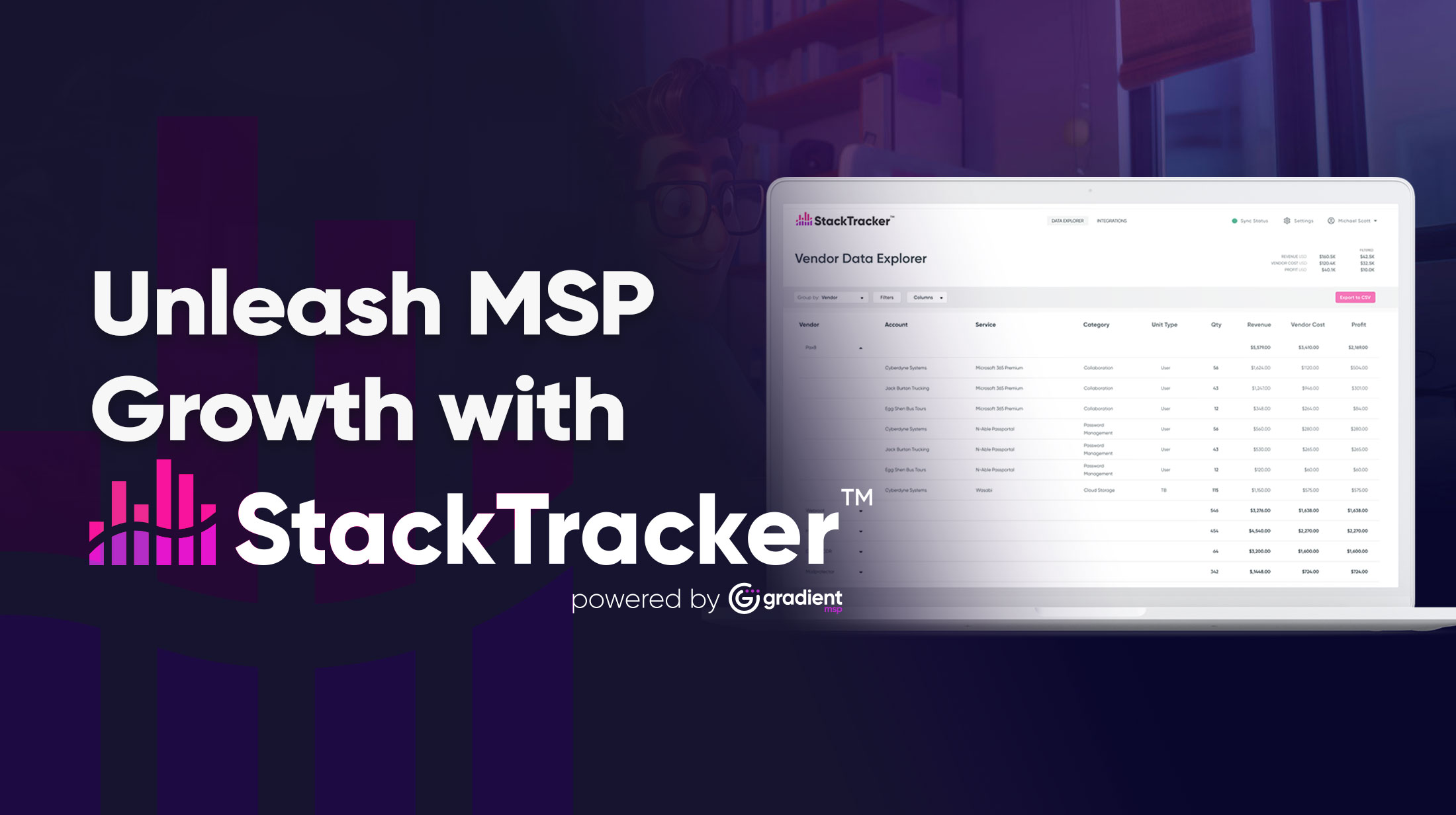 StackTracker™ | Unleash MSP Growth with Gradient's data analytics product